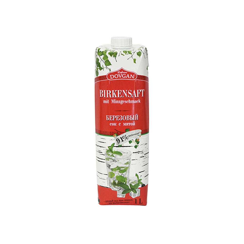 DOVGAN Birkensaft mit Minzgeschmack 1 L – Cmak Onlineshop DOVGAN Birkensaft mit Minzgeschmack 1 L – Cmak Onlineshop